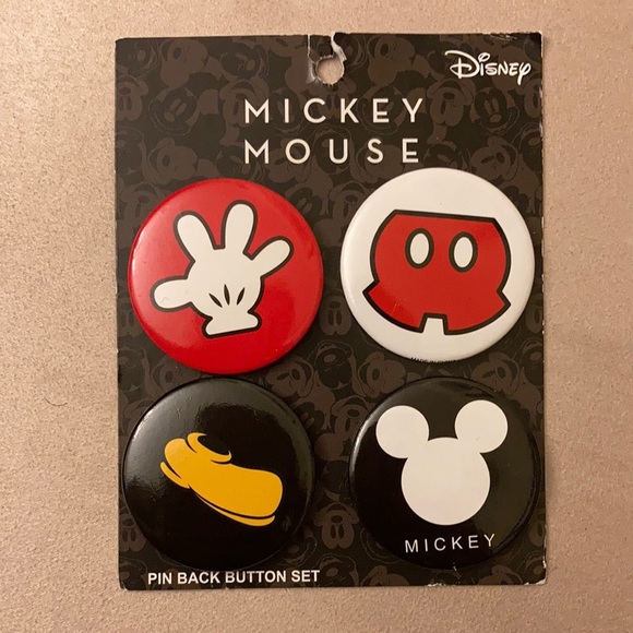 Disney | Accessories | Disney Mickey Mouse Pin Back Button Set Nwt ...
